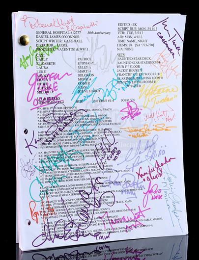 General Hospital 50th Anniversary Signed Script - Current price: $800